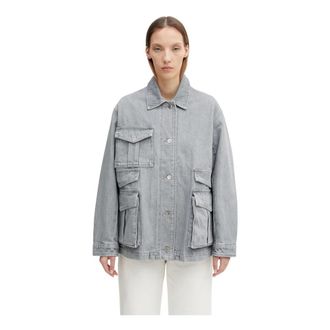 Maison Kitsun&eacute; Denim Barn Jacket - - Jackets - Damen - Grau - M