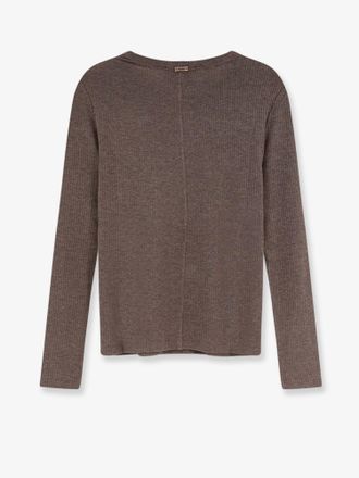 Max Mara Womens T-Shirt Mxmsalmone Brown Lyocell And Silk T-Shirts & Jerseys