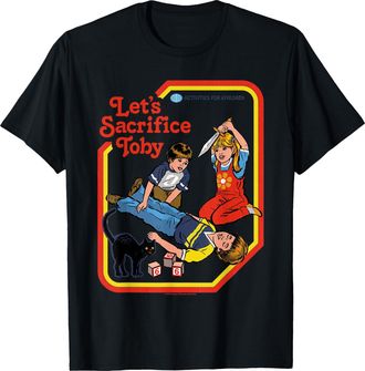 Steven Rhodes Lets Sacrifice Toby Occult Retro Vintage Funny Adult Humor T-Shirt