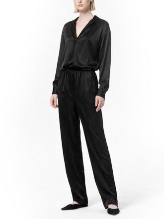 Tom Ford Silk Elastane Trousers - Black