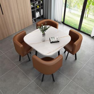 Generic Moderner K&uuml;chentisch, runder Konferenztisch mit Fr&uuml;hst&uuml;cksbar, Esstisch und St&uuml;hlen f&uuml;r Haus, Garten oder Restaurant