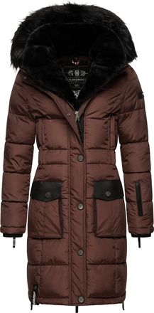 Navahoo Damen warmer Winter Steppmantel Sinja Chocolate Gr. XL