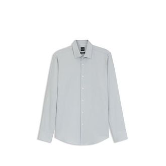 HUGO BOSS Chemise manches longues en rati&egrave;re de coton