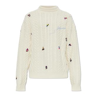 Dsquared2 Wollrollkragenpullover mit gesticktem Logo - - Knitwear - Herren - Beige - 2XL