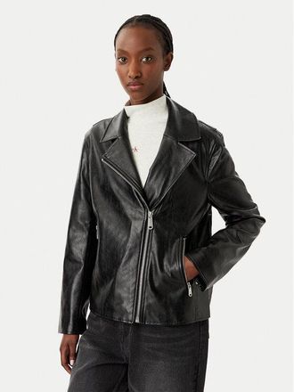 Calvin Klein Jeans Jacke aus Kunstleder LV047G515G Schwarz Relaxed Fit