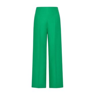 Valentino Garavani Gr&uuml;ne Ma&szlig;geschneiderte Crepe Hose - - Trousers - Damen - Gr&uuml;n - M