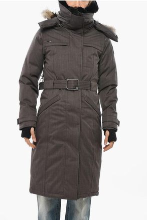 Nobis Belted SHERA Down Jacket with Furred Hood Gr&ouml;&szlig;e Xs