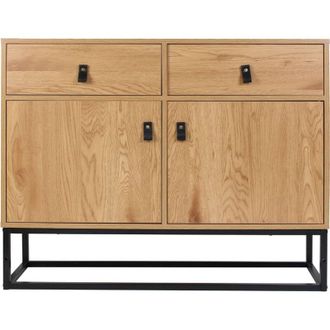 The Home Deco Factory The Home Deco Factory - Buffet 2 portes et 2 tiroirs en bois et m&eacute;tal - micky