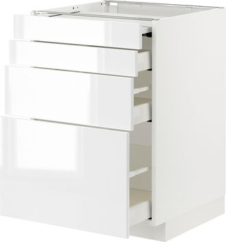 IKEA METOD / MAXIMERA Unterschr auszb Arbeitsfl/3 Schubl