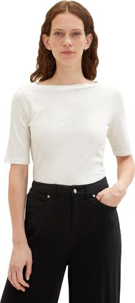Tom Tailor Damen 1036766 T-Shirt, 10315 - Whisper White, XXL