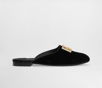 Dolce & Gabbana Sabot Aus Samt - Frau Pantoletten Und Mules Schwarz 37