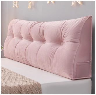 Generic Bettkissen, Dreieckiges Kopfteilkissen, Gro&szlig;es Kissen, Dreieckige R&uuml;ckenlehne, Kopfteil, Ruhe-Lesekissen Mit Maschinenwaschbarem Bezug(Light Coffee,59