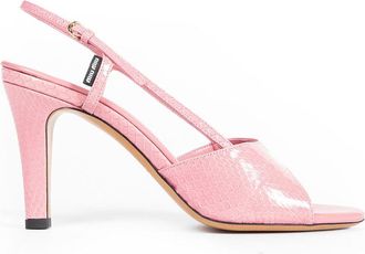 Miu Miu Snakeskin Slingback Sandals