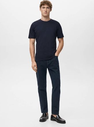 Mango T-shirt slim-fit 100 % coton bleu marine - Homme - XXL - MANGO MAN