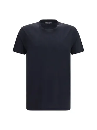 Tom Ford Mens Cotton T-Shirt Black T-Shirts And Polos
