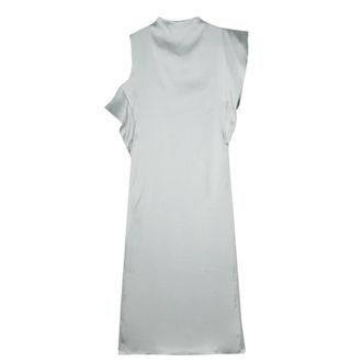 Fendi Blaues Seiden-Midikleid mit R&uuml;schen - - Dresses - Damen - Blau - XS