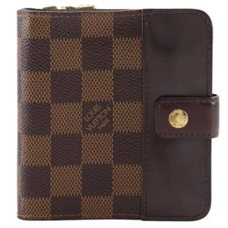 Louis Vuitton Portefeuille Pliable Vintage Damier Canvas Pre-owned - Femme - Pre-owned - Brun - Taille: ONE Size
