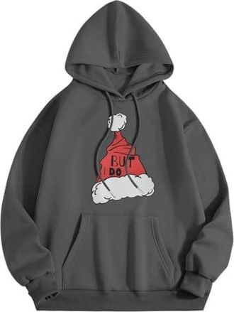 Generic Pull &agrave; capuche imprim&eacute; pour homme et femme avec le m&ecirc;me couple., gris fonc&eacute;, XXL
