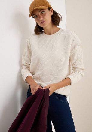 Cecil Sweatshirt mit Zebra Strukturmuster