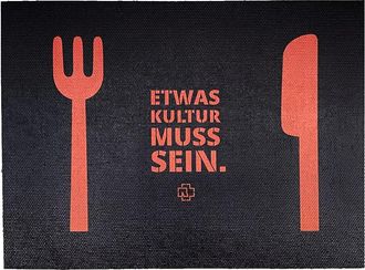 Rammstein Tischset Etwas Kultur schwarz, Offizielles Band Merchandise Platzdeckchen Unterleger