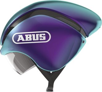 ABUS Zeitfahrhelm GameChanger TT - Aerodynamischer Fahrradhelm mit optimalen Ventilationseigenschaften für Damen und Herren - Lila, Größe L