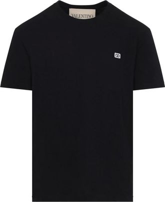 Valentino Garavani Homme, Tops, Noir, Taille: 2XL T-shirt VLogo Signature