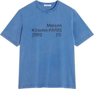 Maison Kitsun&eacute; Homme, Tops, Bleu, Taille: XS Maison Kitsune T-shirts et Polos