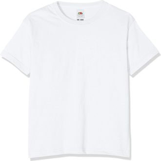 Fruit Of The Loom Jungen T-Shirt Value T, Weiß (White),12-13 Jahre (Herstellergröße:34)