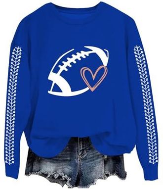 Generic Pull pour femme - Imprim&eacute; graphique britannique - Haut surdimensionn&eacute; - Col rond - Manches longues - Automne - Hiver - D&eacute;contract&eacute; - Confortable - Ten