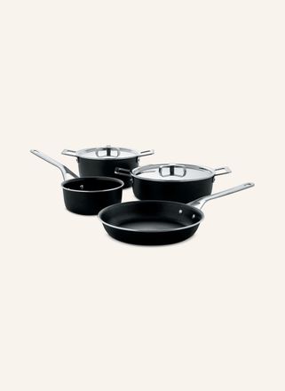 Alessi 6-Tlg. Kochgeschirr-Set Pots&Pans schwarz