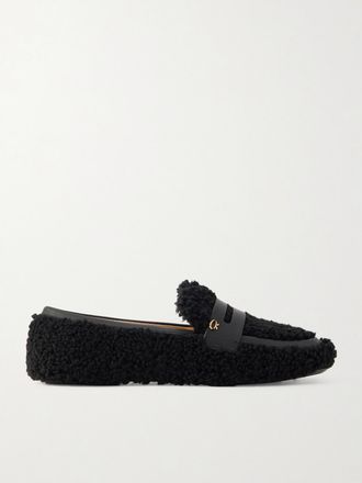 Gianvito Rossi Loafers Aus Shearling Mit Lederbesätzen - Schwarz