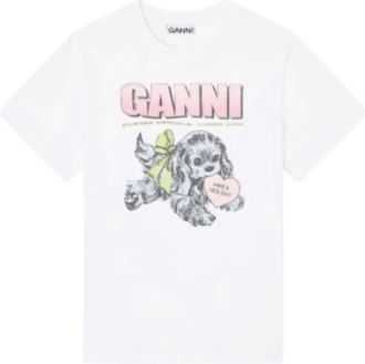 Ganni Femme, Tops, Blanc, Taille: 40 FR Accessoires