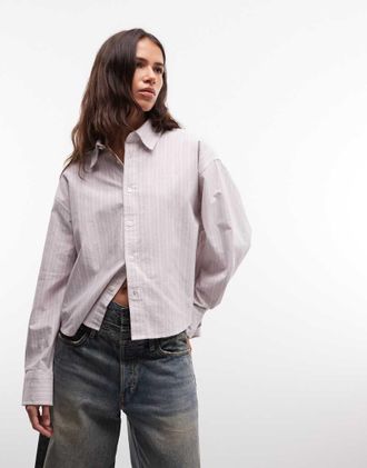 Carhartt Work in Progress Gowan - Chemise manches longues &agrave; rayures - Rose clair