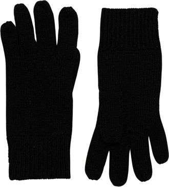 Patrizia Pepe Femme, Accessoires, Noir, Taille: ONE Size Gants c&ocirc;tel&eacute;s avec logo