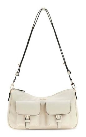 Guess sac &agrave; &eacute;paule bandouli&egrave;re Kassie Convertible Shoulder Bag Cream White &eacute;cru
