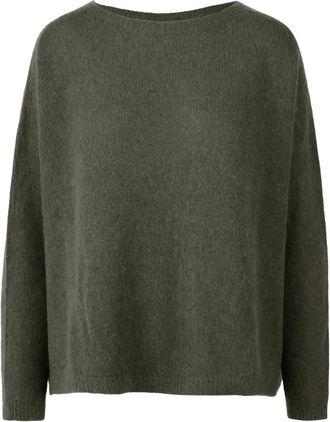 Bomboogie Femme, Pulls, Vert, Taille: 38 FR Pull oversized sans couture en m&eacute;lange dalpaga