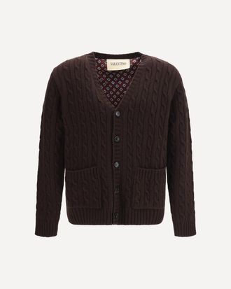 Valentino Virgin wool V-neck Cardigan Male M