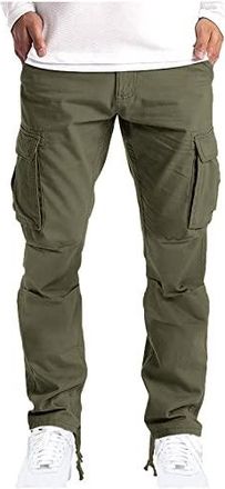 Generic Pantalon cargo d&eacute;contract&eacute; classique pour homme - Uni - Confortable - Respirant - Fermeture &eacute;clair - Extensible - Avec poches - Pour lext&eacute;rieur et le 