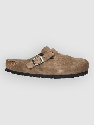 Birkenstock Boston Soft Footbed Suede Leather Sandales marron