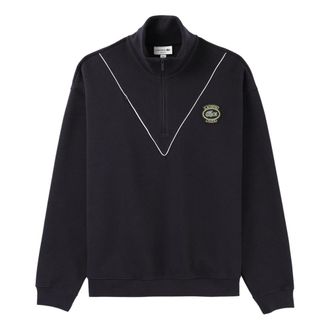 Lacoste French Heritage Quarter Zip Sweatshirt - - Sweatshirts & Hoodies - Herren - Blau - M