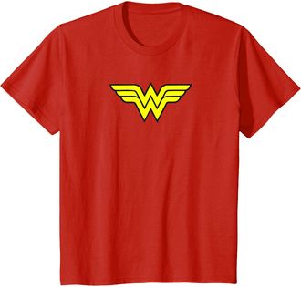 DC Comics Wonder Woman Classic Logo T-Shirt, Unisex-Erwachsene, Rot, S