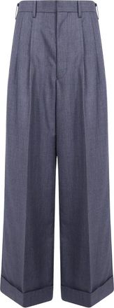 Junya Watanabe Woll-Serge-Hose - - Trousers - Damen - Grau - L