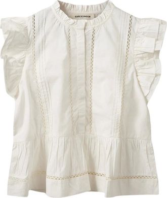 Sofie Schnoor Femme, Blouses et Chemises, Blanc, Taille: 42 FR AdaleneSW Shirt