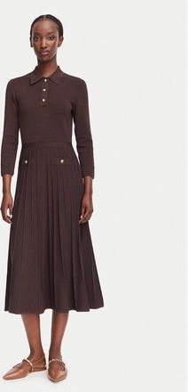 Michael Kors Strickkleid MT683J3BFD Dunkelbraun Slim Fit