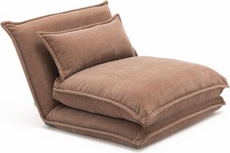 DRAWER Chauffeuse convertible 1 personne en tissu chenille - Rose blush - NALA