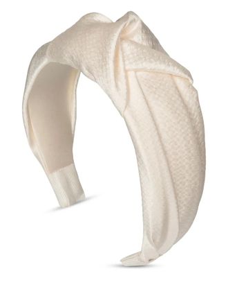 Jennifer Behr Samaya Stirnband aus Seide - Nude