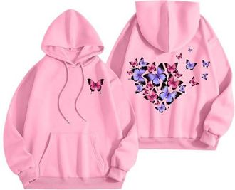 Generic Sweat &agrave; capuche imprim&eacute; tendance pour la Saint-Valentin 2026 (2), rose, XXL