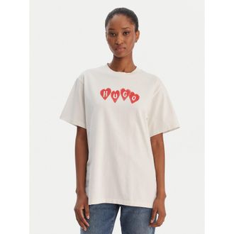HUGO BOSS T-Shirt Vintage 50561164 Creme Relaxed Fit