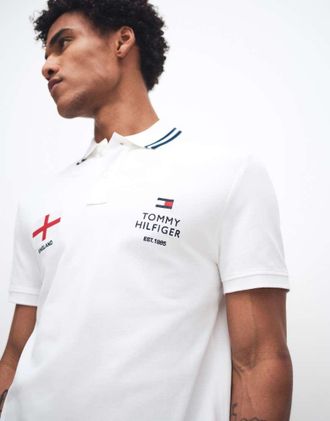 Tommy Hilfiger World Cup England - Polohemd in Wei&szlig;