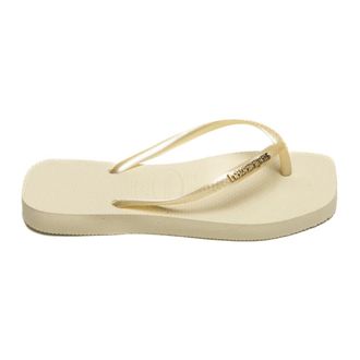 Havaianas Square Logo Metallic - Femme - Chaussures - Beige - Taille: 41 EU